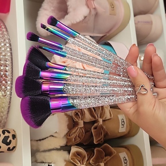 Makeup | 8 Pc Glitter Brush Set | Poshmark